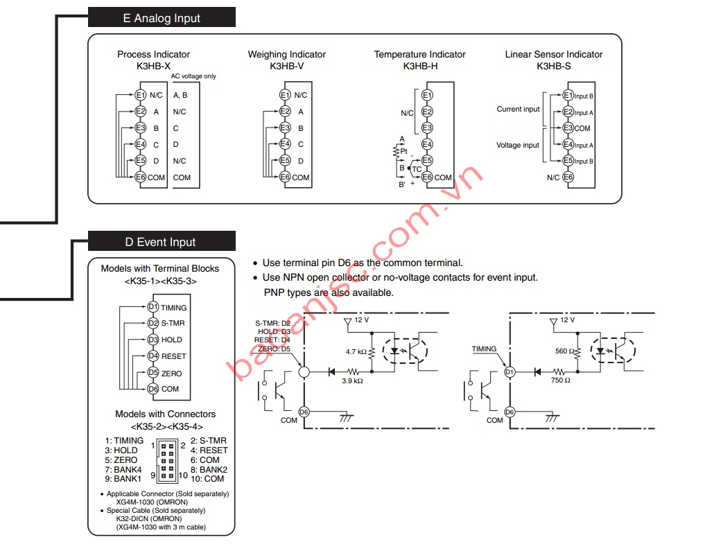 Bộ xử lý tín hiệu và hiển thị Omron K3HB-X series - baoanjsc.com.vn
